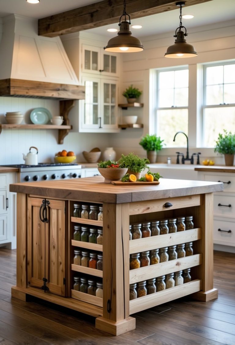 15 Rustic Farmhouse Kitchen Island Ideas for Timeless and Functional ...