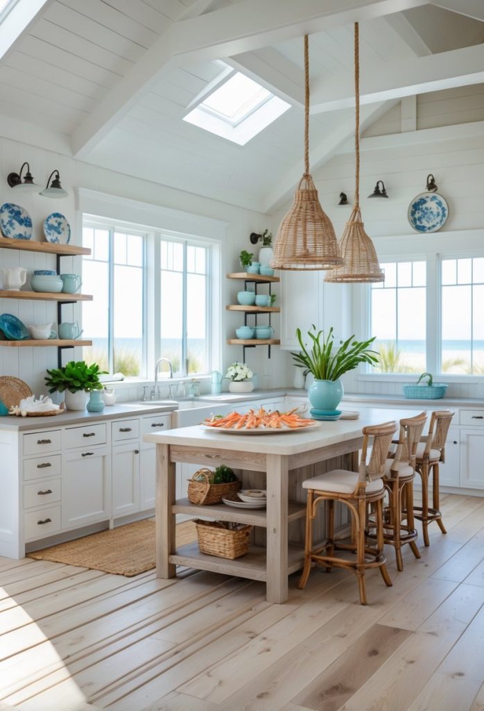 13 Coastal Farmhouse Kitchen Ideas for Beachside Charm - Homiloft