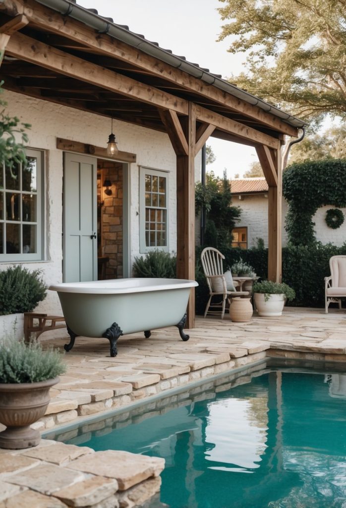 15 Farmhouse Swimming Pool Ideas for Timeless Outdoor Elegance - Homiloft