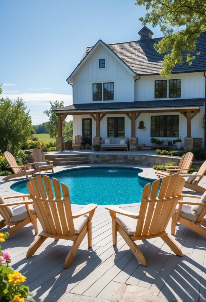 15 Farmhouse Swimming Pool Ideas for Timeless Outdoor Elegance - Homiloft