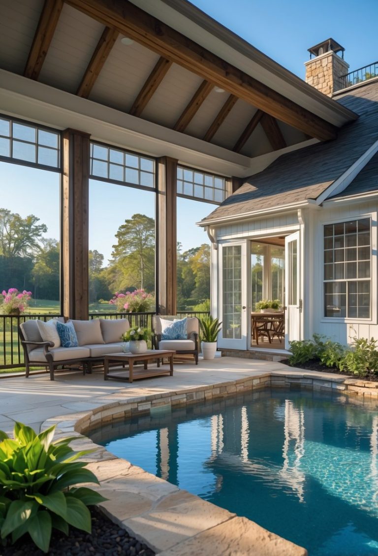 15 Farmhouse Swimming Pool Ideas for Timeless Outdoor Elegance - Homiloft