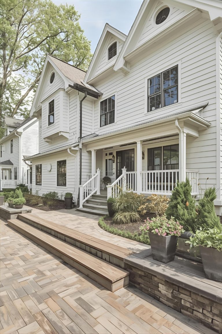 20 White Farmhouse Exterior Paint Colors - Homiloft