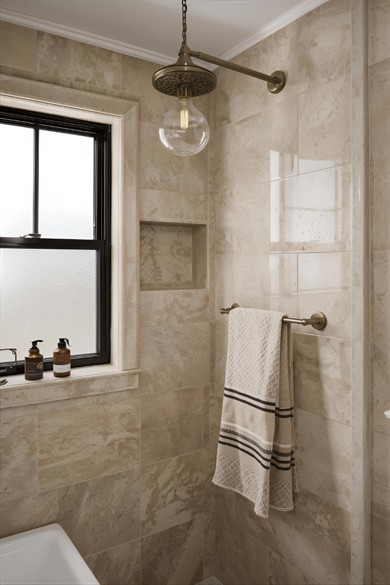 17 Farmhouse Walk-In Shower Ideas For Perfect Mix of Modern + Cozy ...