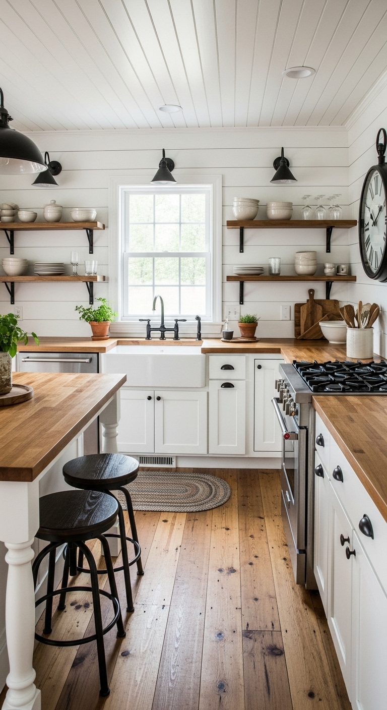 15 Small Farmhouse Kitchen Ideas That Maximize Style & Space - Homiloft